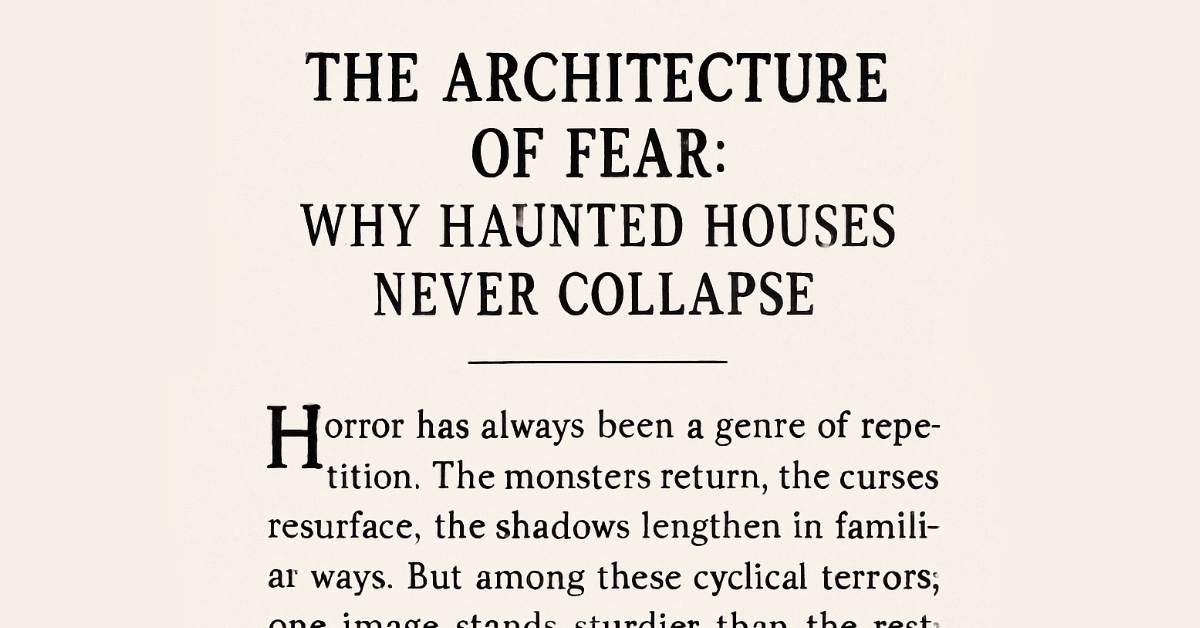 The Architecture of Fear: Why Haunted Houses Never Collapse - Literally ...